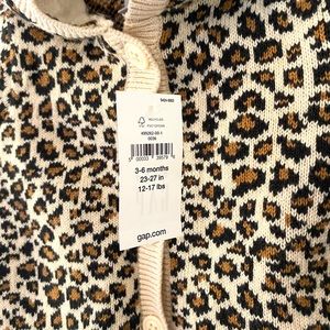 GAP | Shirts & Tops | Baby Gap Girl Leopard Print Hooded Sweater ...